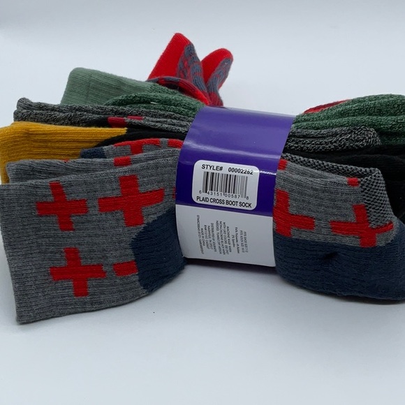 journeys | Underwear & Socks | Journeys Plaid Cross Boot Sock 5 Pack ...